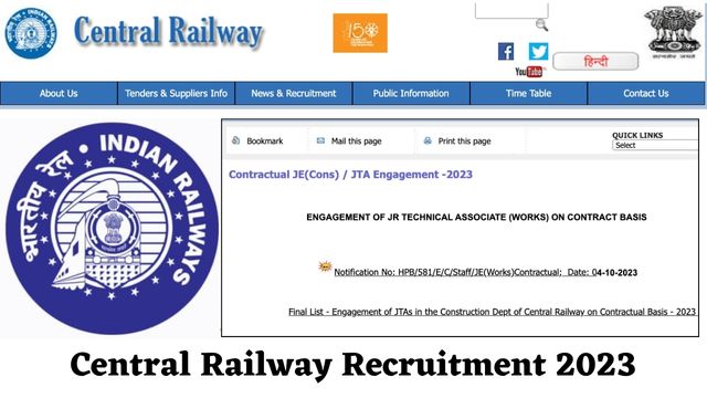RRC Railway Recruitment 2023 Notification Out 30+ Vacancies