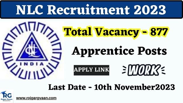 NLC Recruitment 2023 for 877 Apprentice Posts
