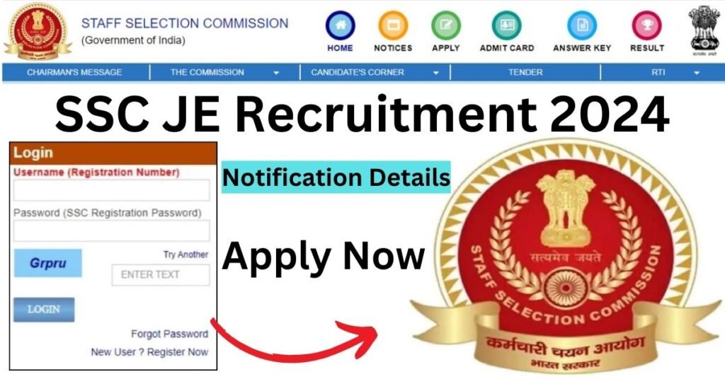 SSC JE Recruitment 2024 – Junior Engineer Notification Pdf Release
