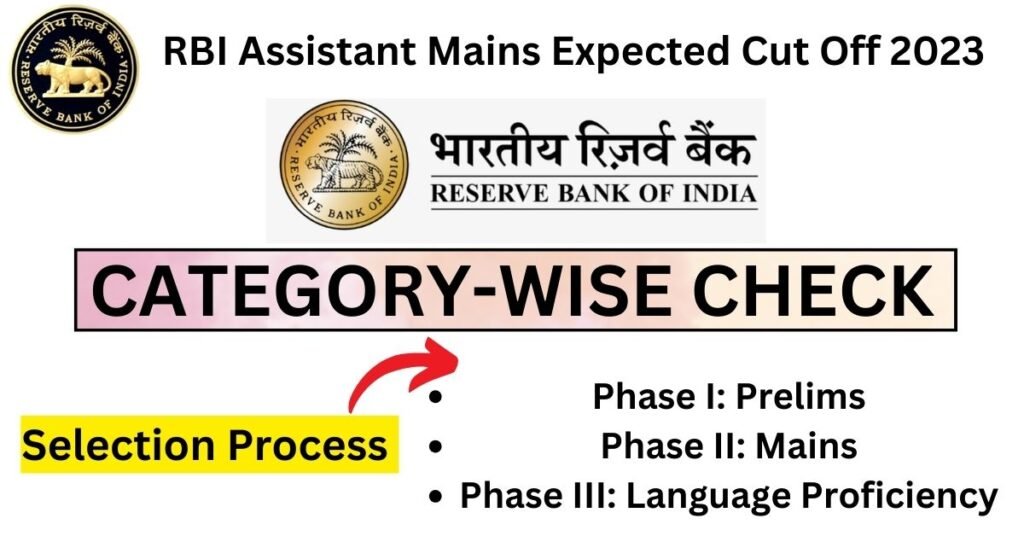 RBI Assistant Mains Expected Cut Off 2023 : Category-wise Check